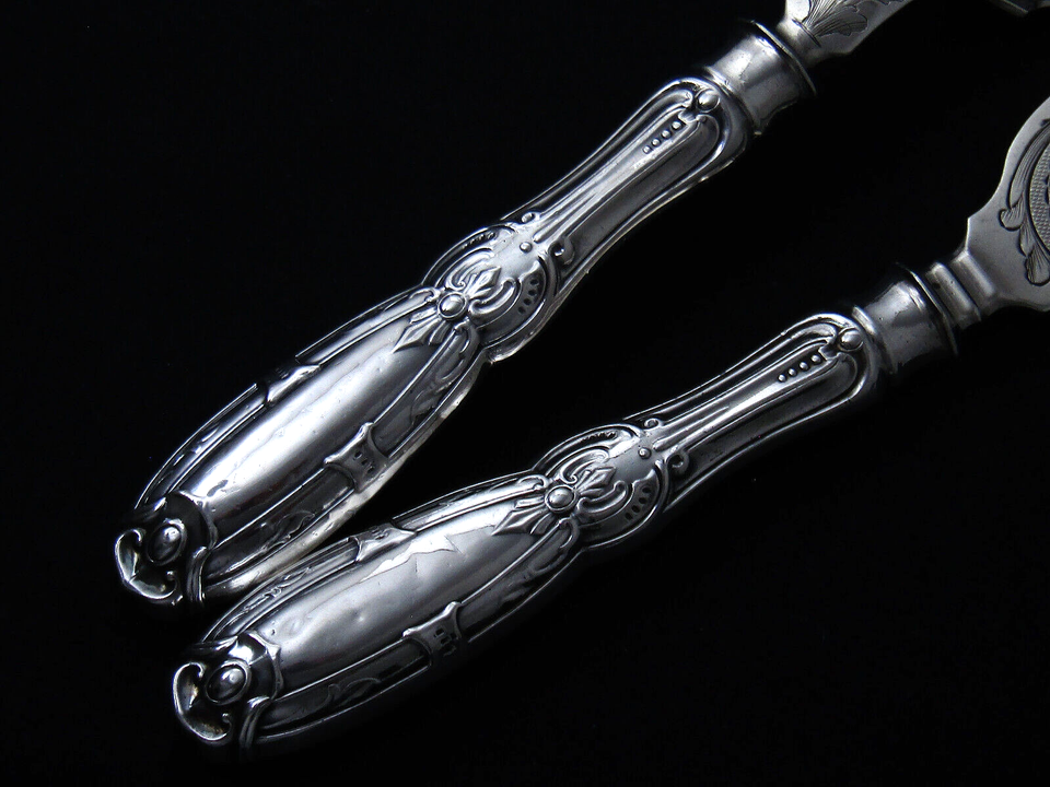 ️ JENNY LIND c. 1851 ALBERT COLES HH FISH SERVING FORK & KNIFE SET ...