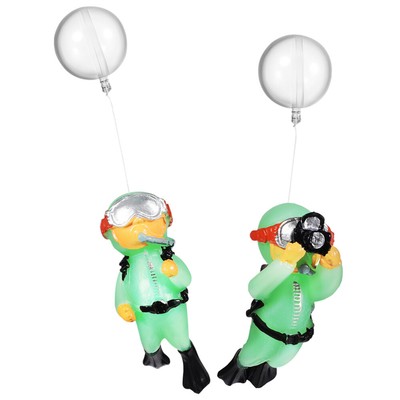 2 Pcs Floating Aquarium Decorations Decorative Diver Fish Tank Ornament ...