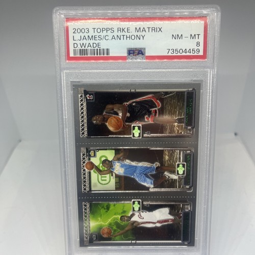 2003 TOPPS ROOKIE CARD MATRIX LEBRON JAMES CARMELO ANTHONY DWYANE WADE ...