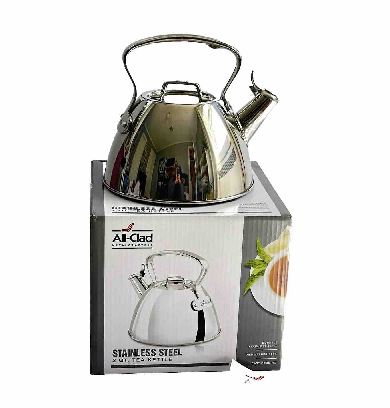 All-Clad E8619964 Stovetop Tea Kettle - Stainless Steel for sale online ...