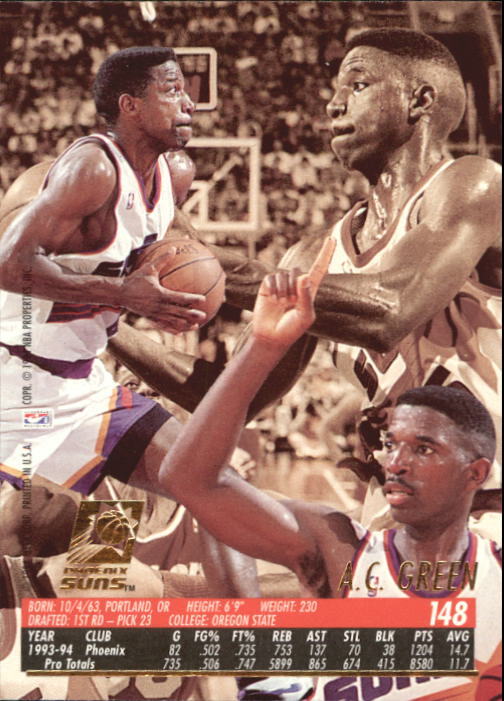 1994-95 Ultra Phoenix Suns Basketball Card #148 A.C. Green | eBay