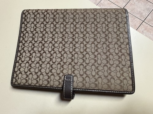 Coach Address Book Date Planner Organizer Brown Canvas Signature C ...