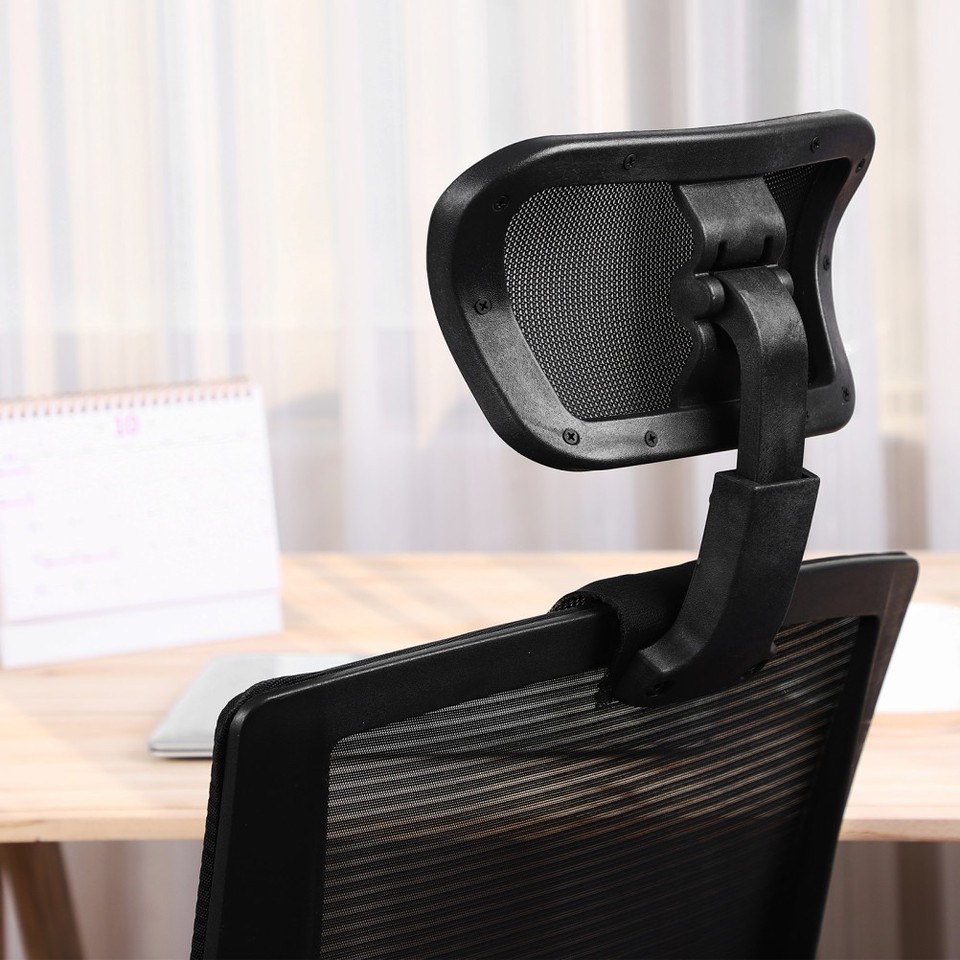 Computer Chair Headrest Attachment Office Replacement Universal Mesh ...