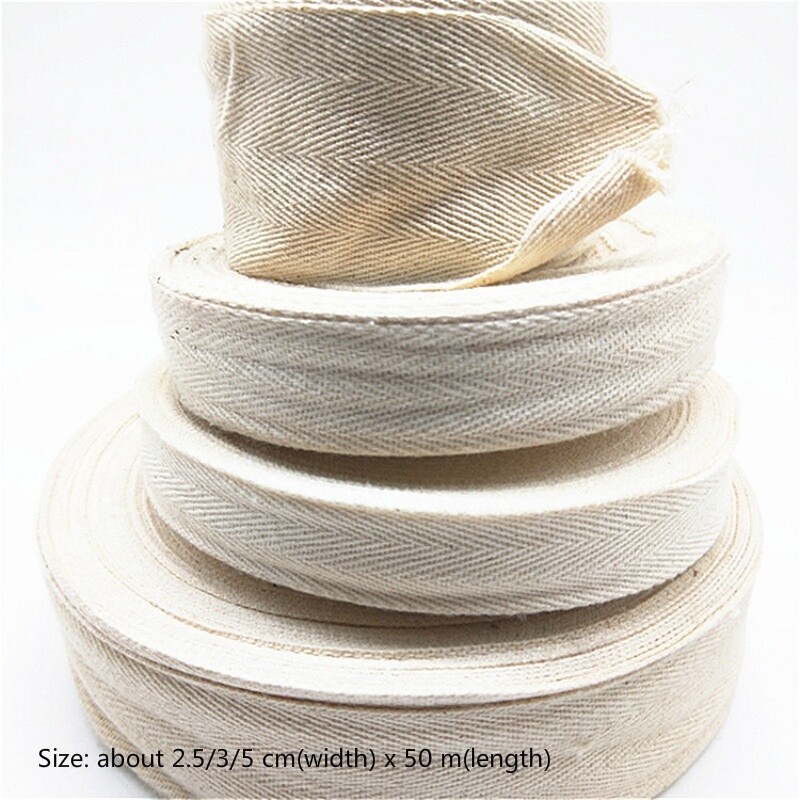 50M Wide Cotton Bias Binding Tape Sewing Trims Craft Trimming Strap ...