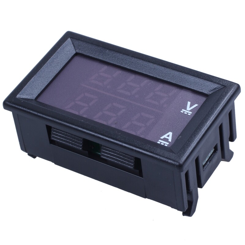 DC0-100V 10A LED DC Dual Display Digital Voltage Current Meter Head ...