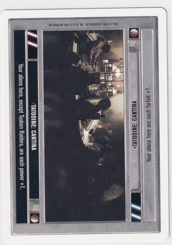 STAR WARS CCG TATOOINE: CANTINA ( DARK SIDE) PREMIERE WHITE BORDER 1995 ...
