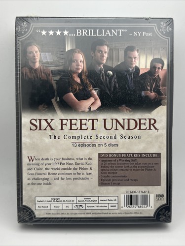 Six Feet Under - The Complete Second Season (DVD, 2004, 5-Disc Set) for ...
