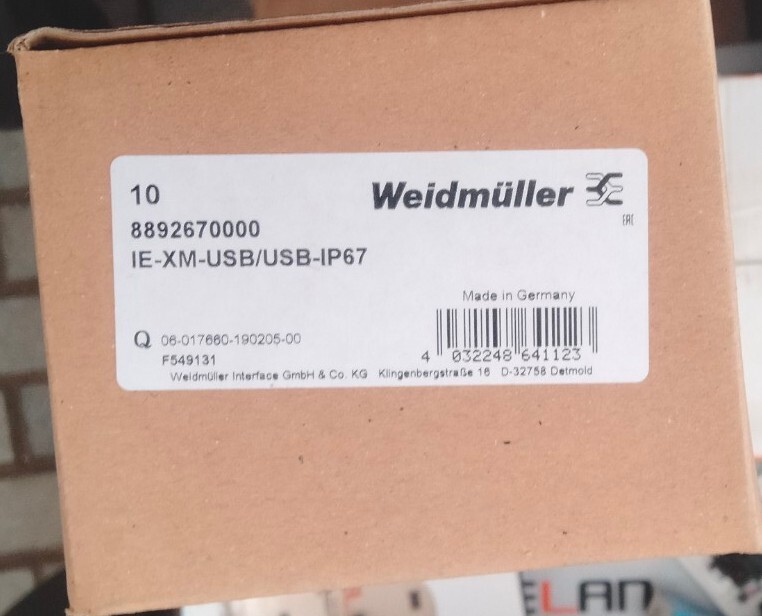 Weidmuller 8892670000 IE-XM-USB/USB-IP67 Box of 10 Pcs | eBay