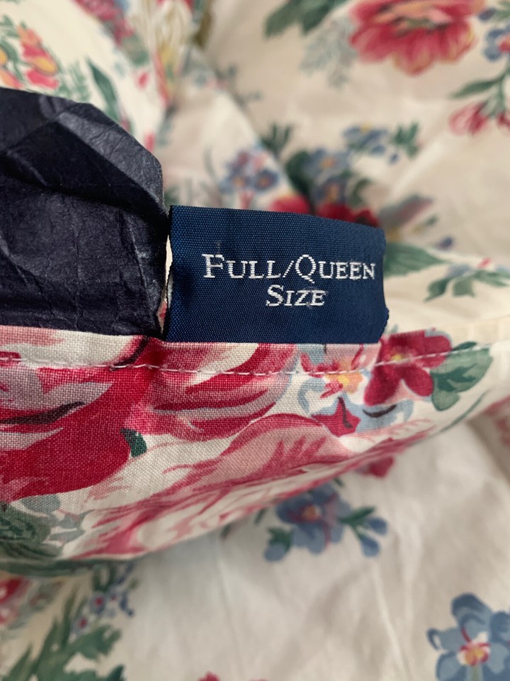 Vintage Ralph Lauren Elaine Cotton Quilt Comforter Full/Queen USA | eBay