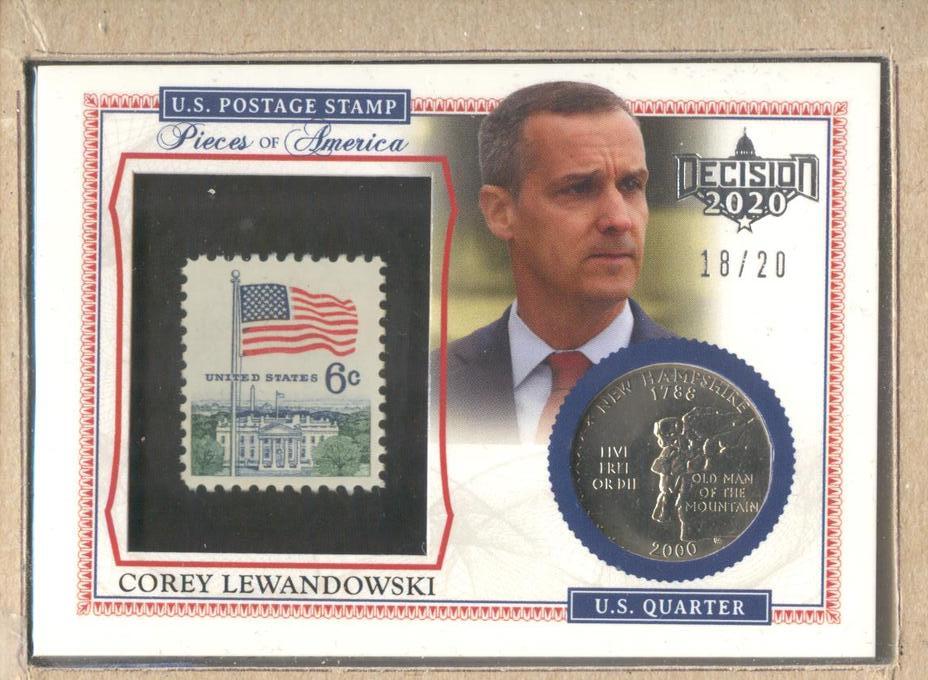 Corey Lewandowski 14 2020 Decision 2020 Pieces of America Stamp Quarter ...
