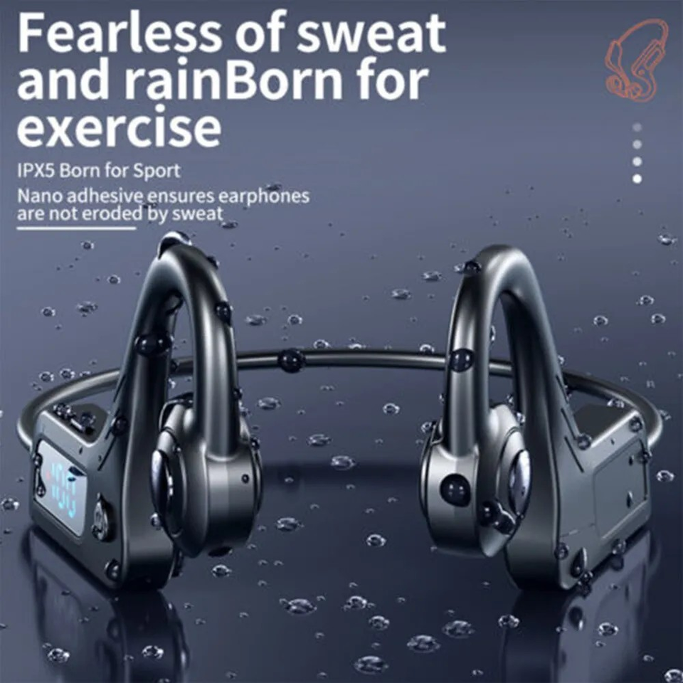 2024 Bone Conduction Headphones induction 5.3 Open Ear Headphones Sport ...