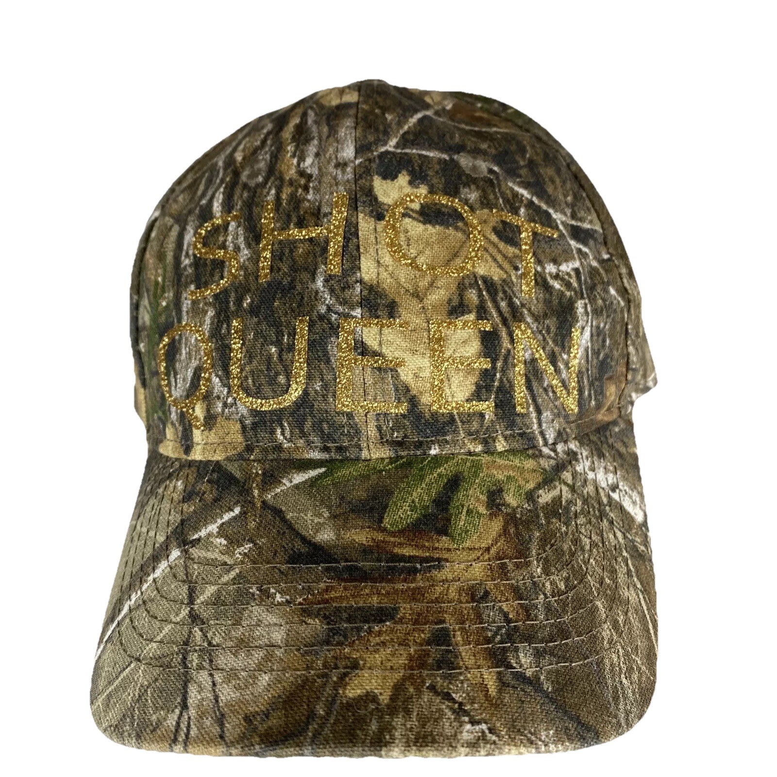 Real Tree Camo Hat Women’s Shot Queen Graphic Hunting Fishing Rodeo ...