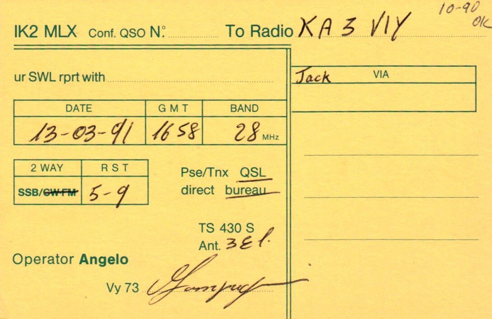 Milano Italy IK2MLX QSL Radio Postcard | eBay
