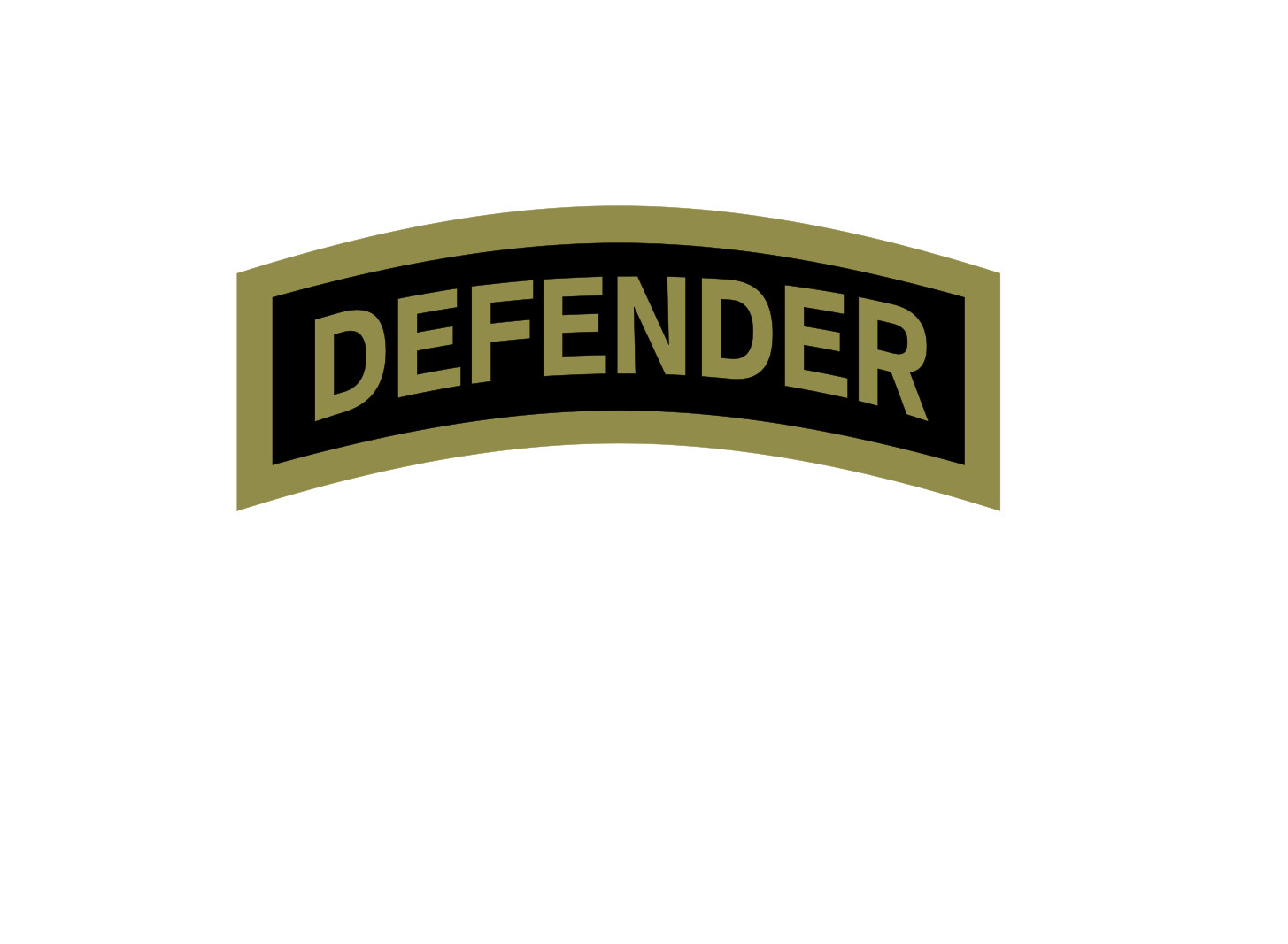 DEFENDER Tab Car Vinyl Window Decal/Sticker Olive/Black | eBay