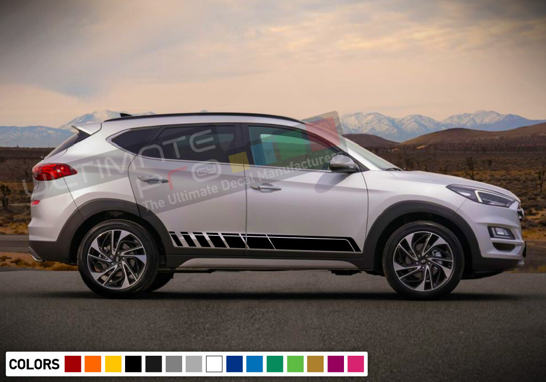 Stickers Decal Kit for Hyundai Tucson Stripes Graphics Chroma Handle ...