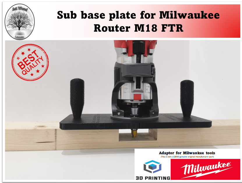 Sub base plate Milwaukee Router M18 FTR Groove Jig Milling Slotting ...
