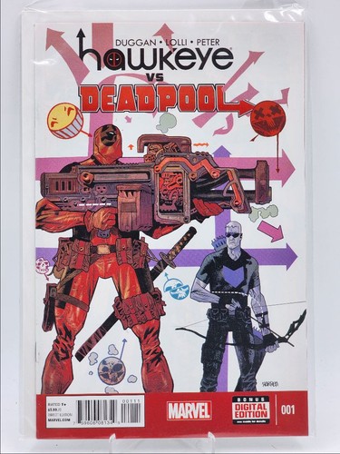 MARVEL HAWKEYE VS DEADPOOL DIGITAL COVER #1 2014 SEALED COMIC BOOK QZ ...