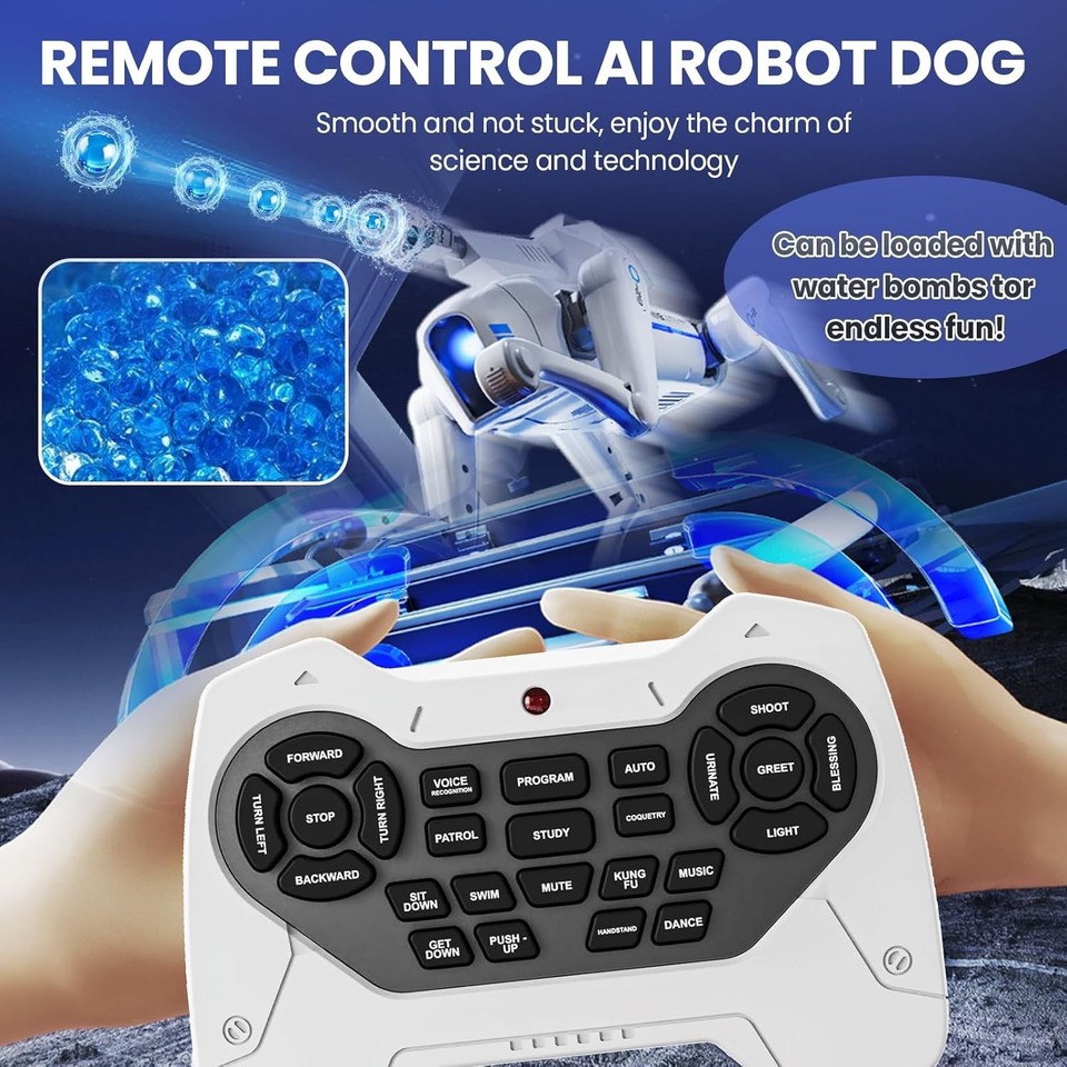 Smart Robot Dog for Kids, Interactive STEM Robot Pet with Blaster ...