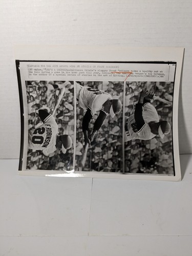 Nov. 19, 1966 Frank Robinson Baltimore Orioles Batting AP Wire Photo ...