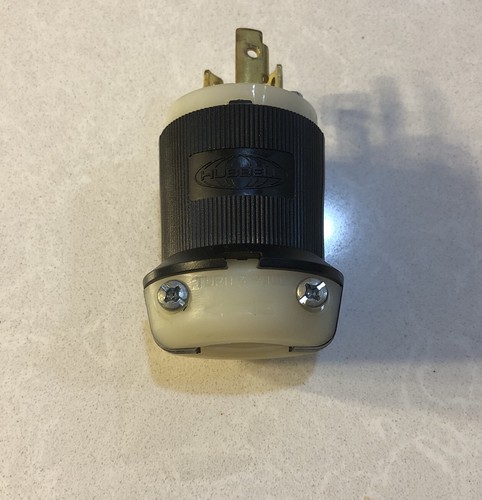 HUBBELL HBL2621 Twist Lock Plug Male 250V 30A 2 Pole, 3 Wire Grounded ...