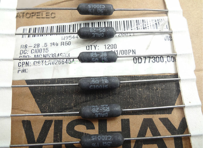 2-10pcs VISHAY DALE 3W Wirewound Metal Resistors Hi-Fi Audio 0.5ohm-10K ...