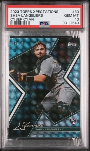 2023 Topps Xpectations - Shea Langeliers #30 Cyber Cyan Foil /10 (RC ...