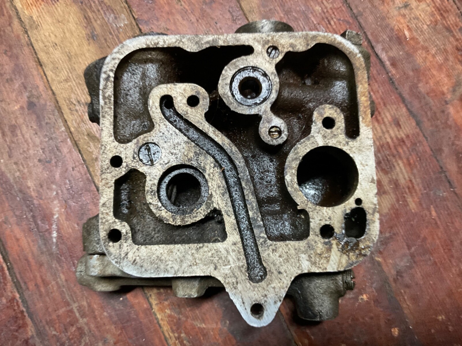 VINTAGE ANTIQUE ORIGINAL INDIAN MOTORCYCLE ENGINE CAM COVER RARE OIL ...
