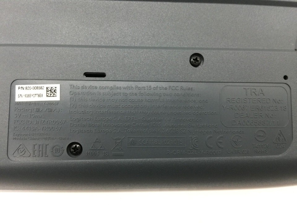 Logitech Wireless Black Keyboard Only No Receiver Y-R0067 FREE S/H | eBay