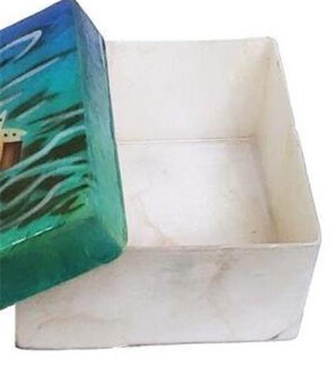 Otter w Starfish Capiz Oyster Shell Decorative Box Ocean Handmade Philippines | eBay