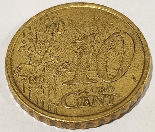 € 10 Cent Cents Single Coin Euro Currency Money Circulated Coin 2002 ...