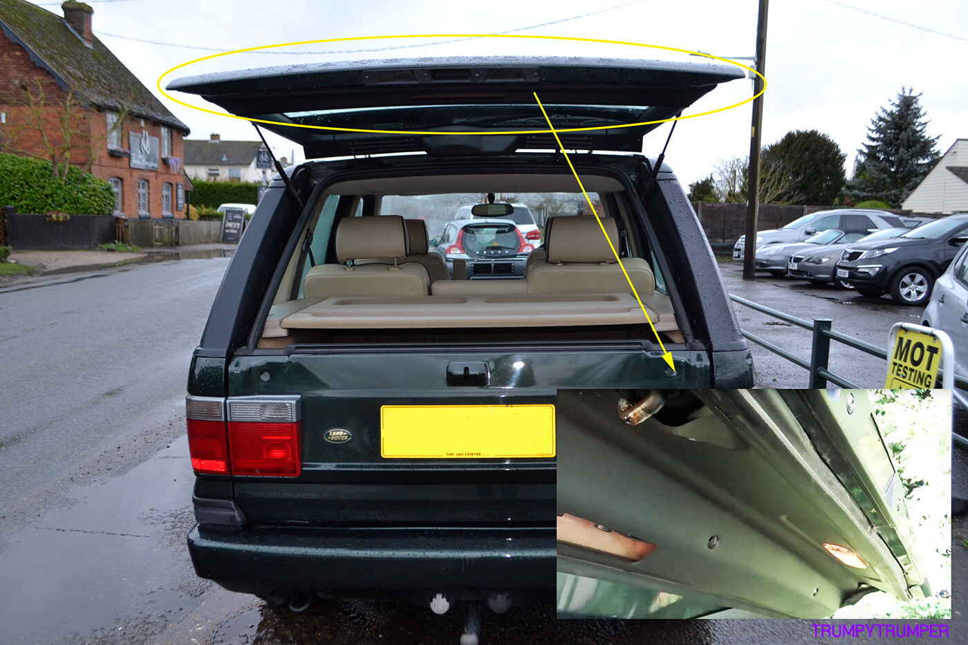 Upper Trunk Rear Door Tailgate Hatch Back Inner Cover Trim Range Rover ...