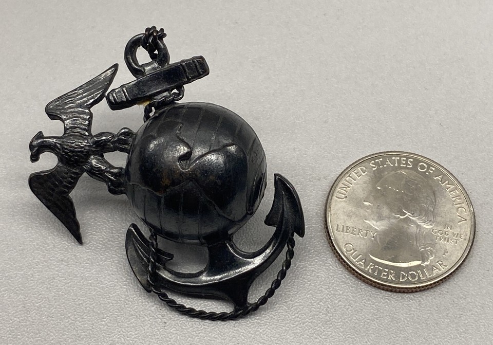 VTG USMC EGA Sterling Silver H-H Eagle Globe Anchor Emblem Pin The ...