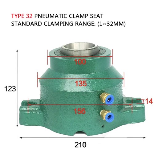 Horizontal Pneumatic Chuck Seat Instrument Lathe Chuck Vertical Clamp ...