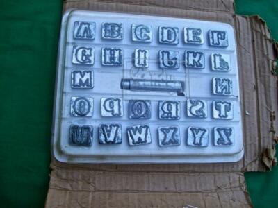 *TANDY CRAFTOOLS* 3/4" CD CELTIC STYLE ALPHABET LEATHER TOOL SET | eBay