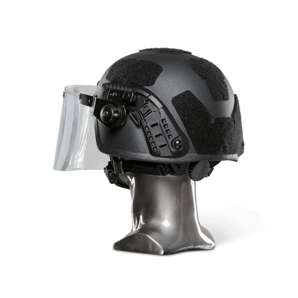 NIJ IIIA Bulletproof Helmet Visor Face Shield PASGT, MICH, High Cut ...