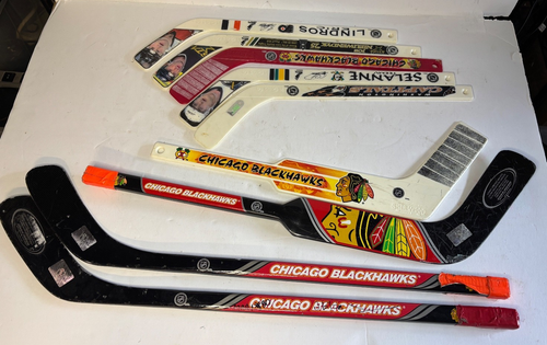 Mini Hockey Stick Lot x 9 Souvenir Blackhawks Capital NHL | eBay