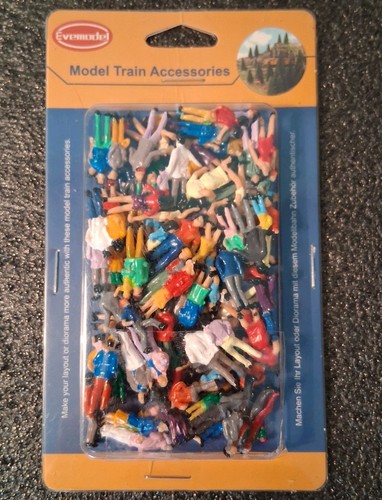 100 pcs EveModel Model Train Railway 1:87 Figures Painted People | eBay