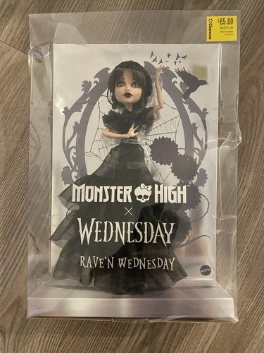 Monster High Rave’N Dance Wednesday Doll in Black Dress Raven Addams ...