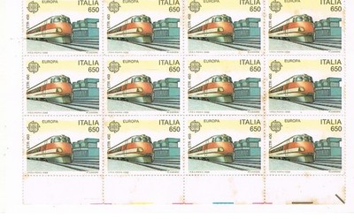 NR.12 FRANCOBOLLI ITALIA 650 LIRE - EUROPA ETR 450 TRENI - MAI SPEDITI ...
