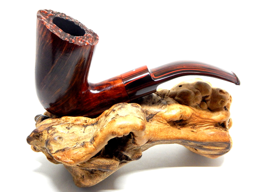 DUNHILL 1998 AMBER ROOT 6 HT (HAND-TURNED) PLATEAU FREEHAND ESTATE PIPE ...
