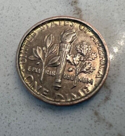 2011 P Roosevelt Dime, Extreme Error coin-Severely Raised rim with no ...