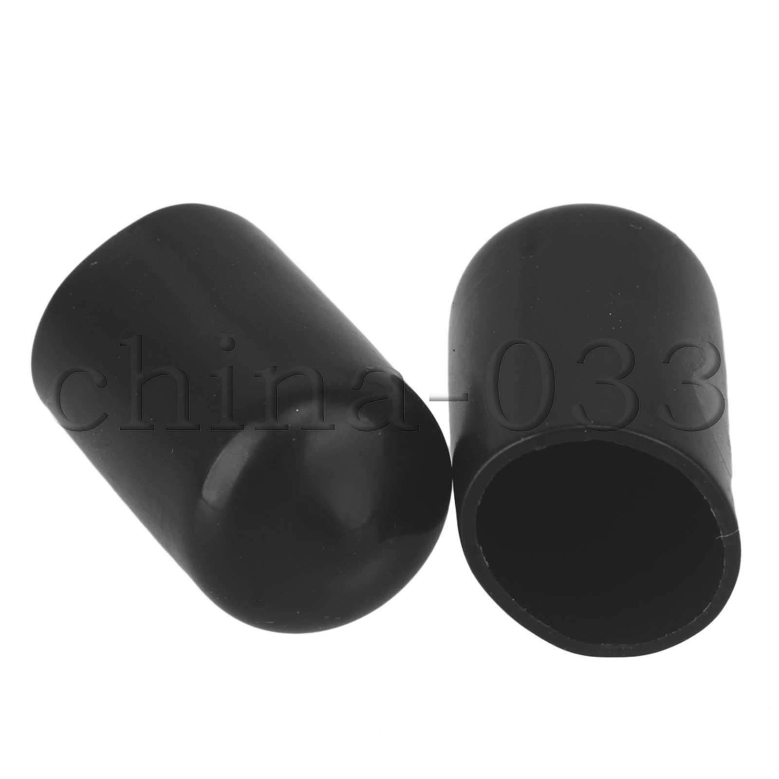 12mm Dia Soft Silicone Screw Thread Cover Hose End Cap Black Pack of 10 ...