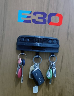 BMW E30 Key Holder Organizer Real Decor Gift for him Custom Wall Steel ...
