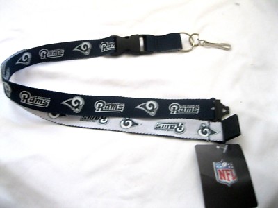 Los Angeles Rams Two Tone Navy Blue/White Keychain Detachable Lanyard ...