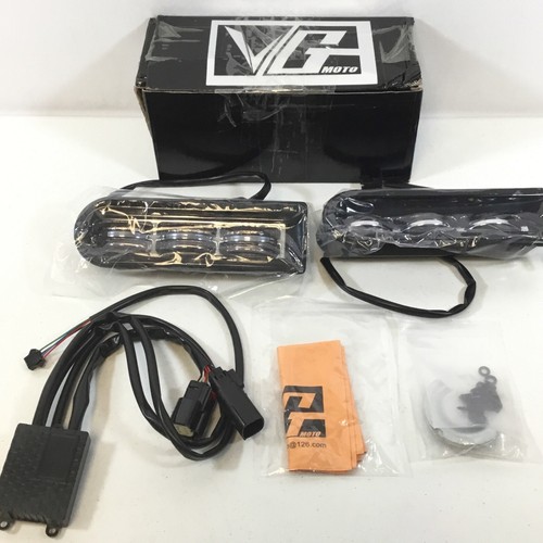 VG Moto Black Adjustable Angle Motorcycle Rear Saddlebag LED Light ...