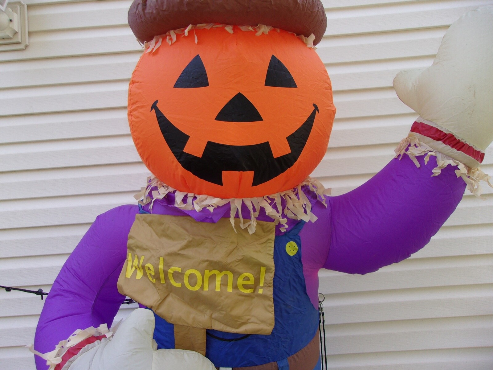 GEMMY 2004 SCARECROW PUMPKIN 8FT INFLATABLE GIANT LIGHTS UP | eBay