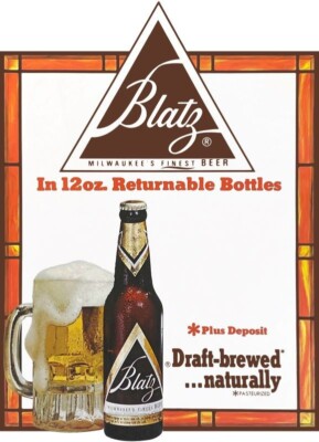 Blatz Draft Beer in Bottles NEW Metal Sign 18" Tall Diecut Style USA ...