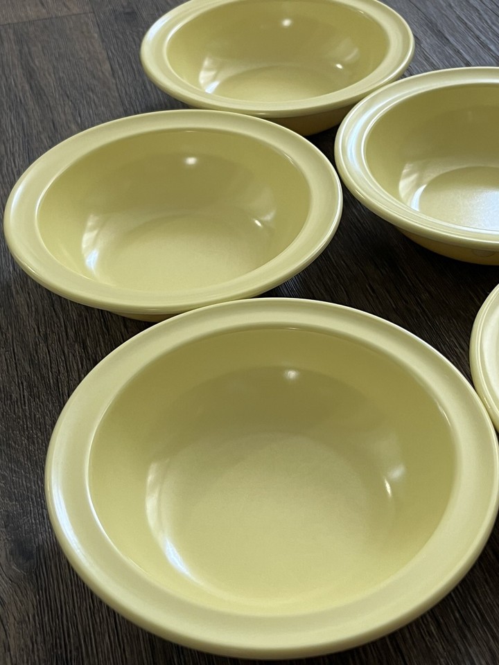 Prolon Ware 9943 Vintage Set of 5 Melamine Yellow Stacking Bowls | eBay