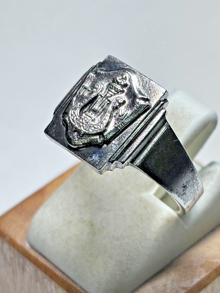 Vintage Sterling Silver Signet Class Ring 4.6g Sz 6.75 | eBay