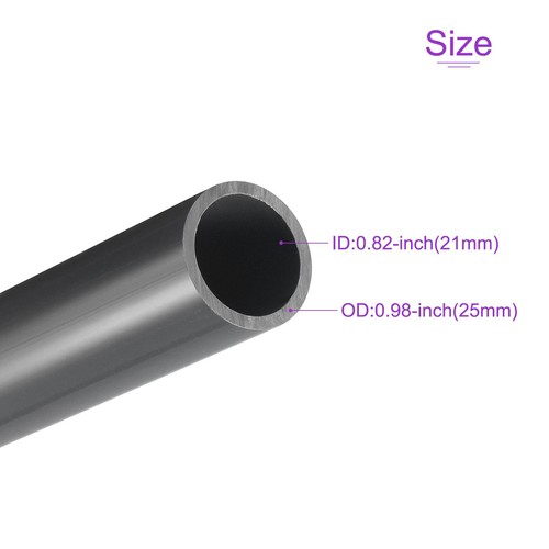 ID 21mm OD 25m, 0.5m Length PVC Rigid Pipe Tube Black DIY Decoration ...